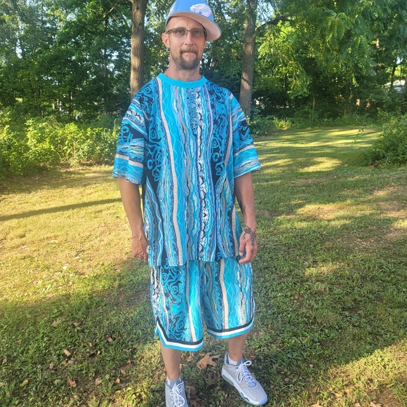 COOGI | Shirts | Brand Nwt Blue Coogi Shirt And Short Outfit | Poshmark